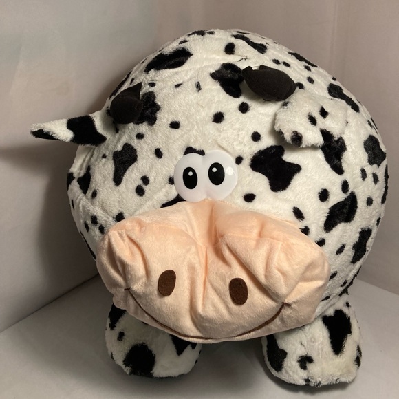 Toys | Cow Plush Large Round Cow Stuffed Toy | Poshmark